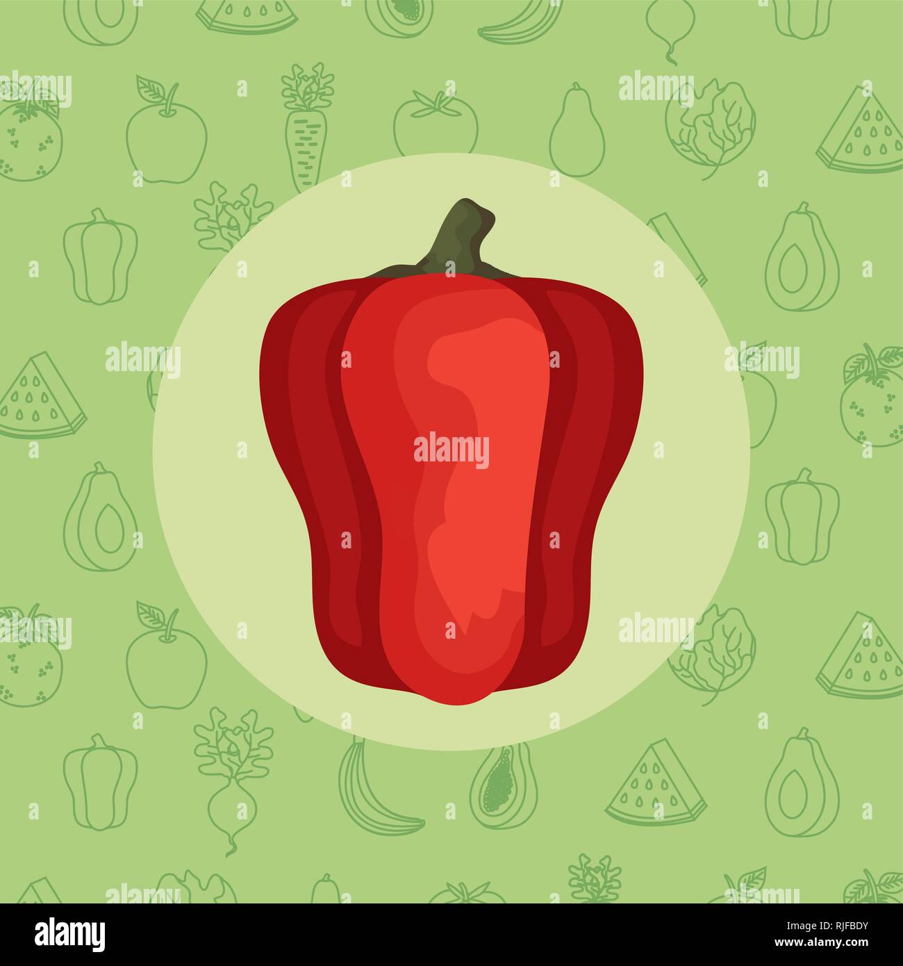 fresh pepper vegetable icon Stock Vector Image & Art - Alamy