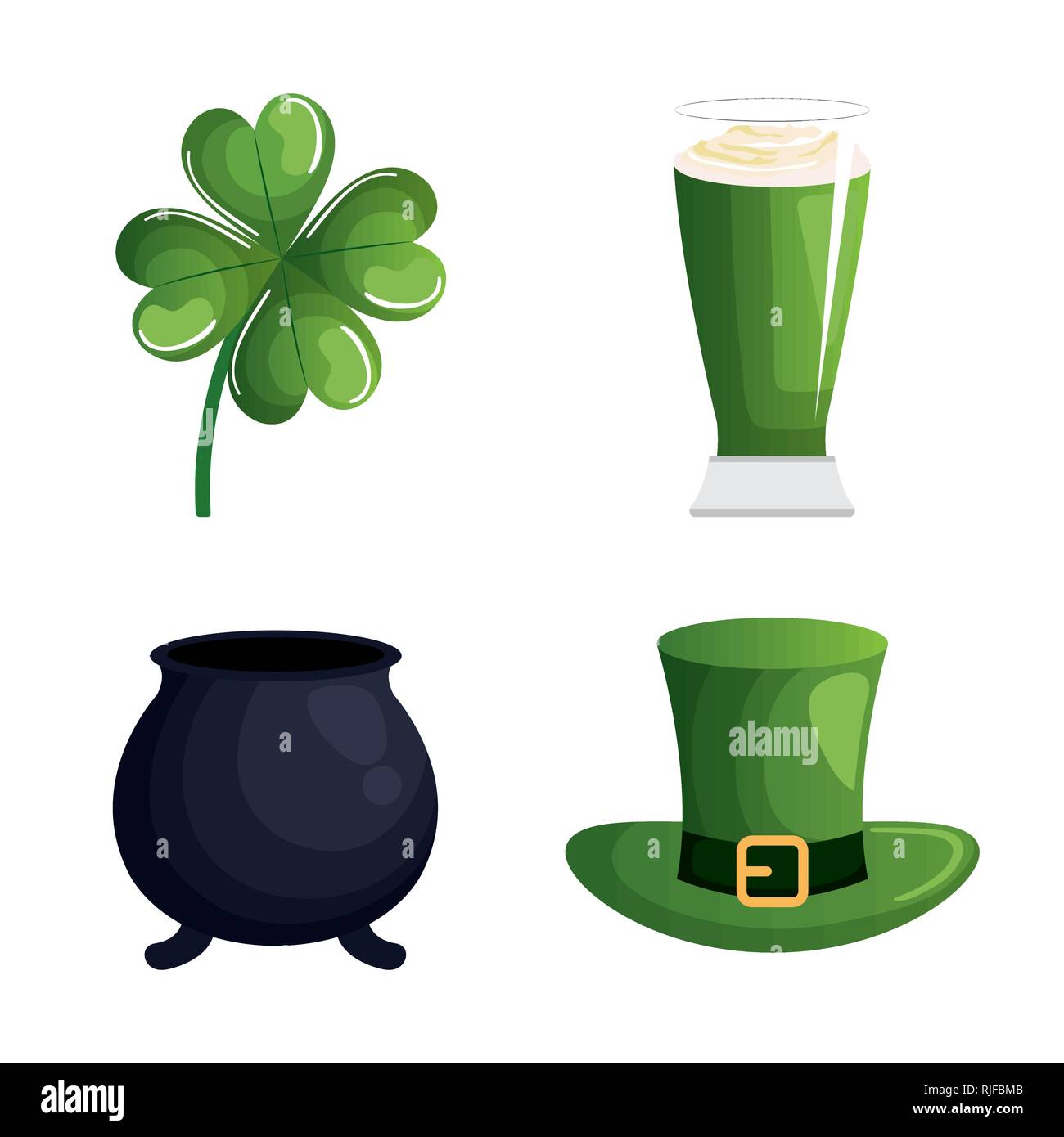 saint patrick card set icons Stock Vector Image & Art - Alamy