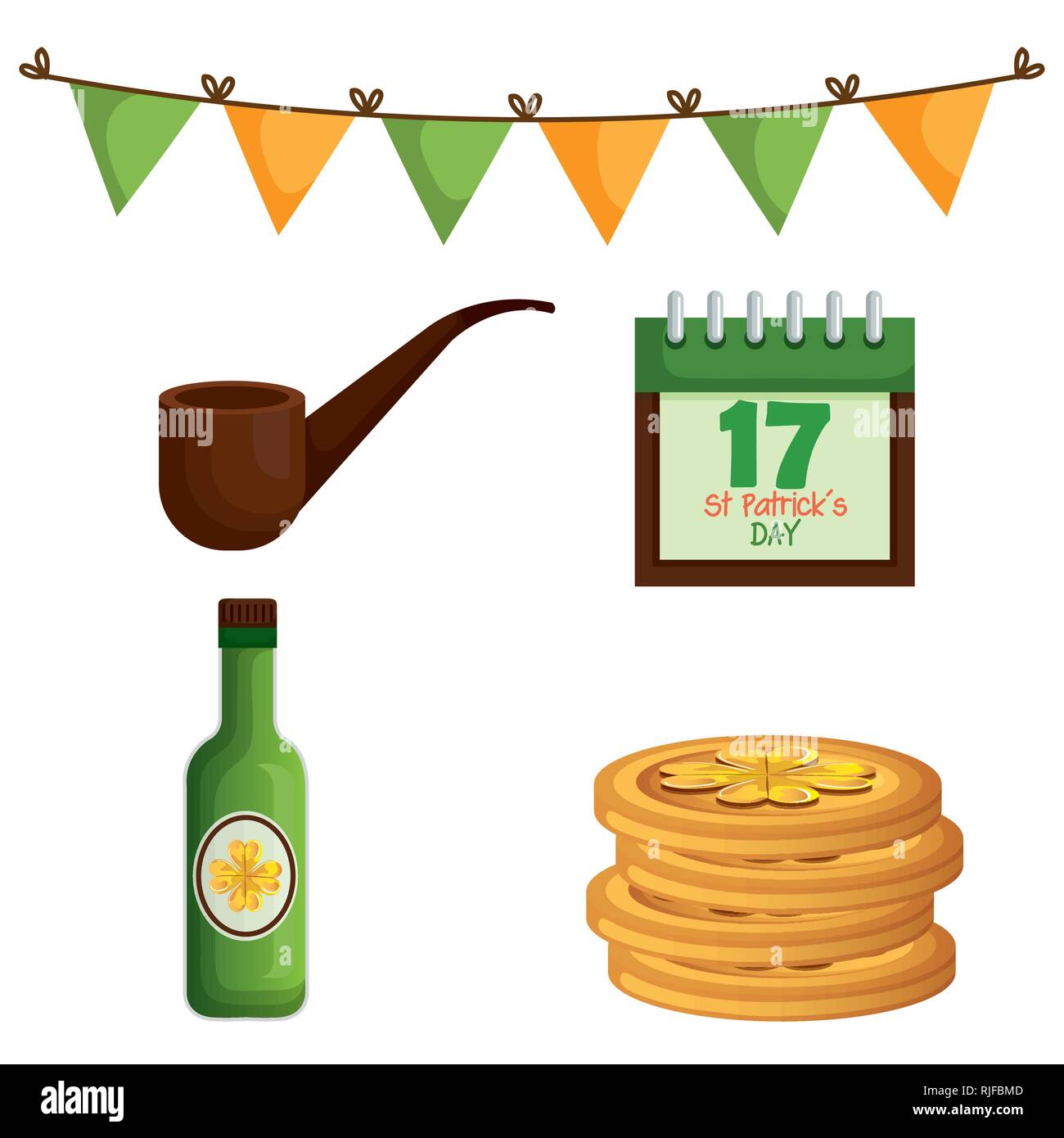 saint patrick card set icons Stock Vector Image & Art - Alamy