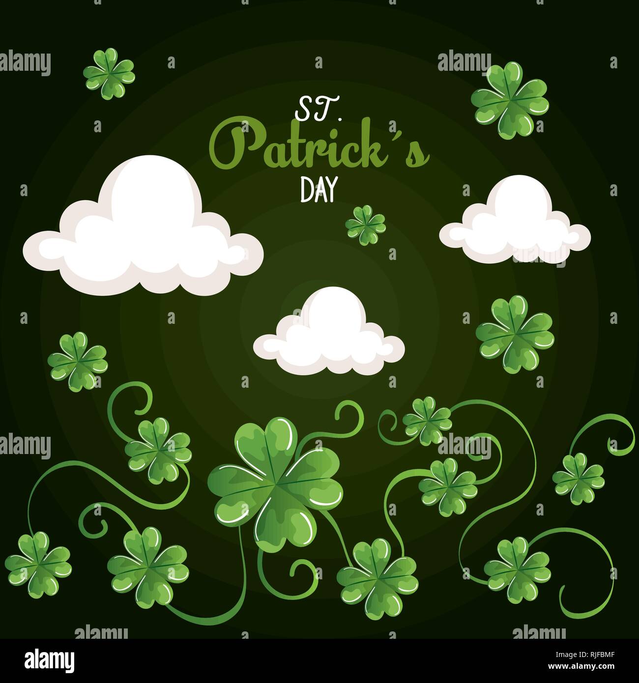 st patrick clover leaf Stock Vector Image & Art - Alamy