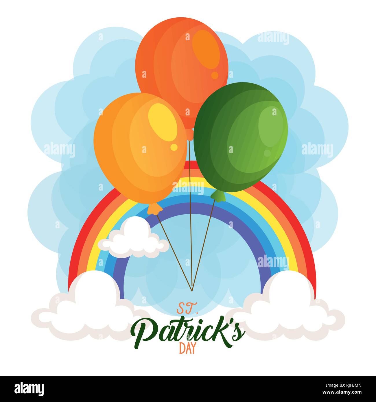 saint patrick card with rainbow Stock Vector Image & Art - Alamy