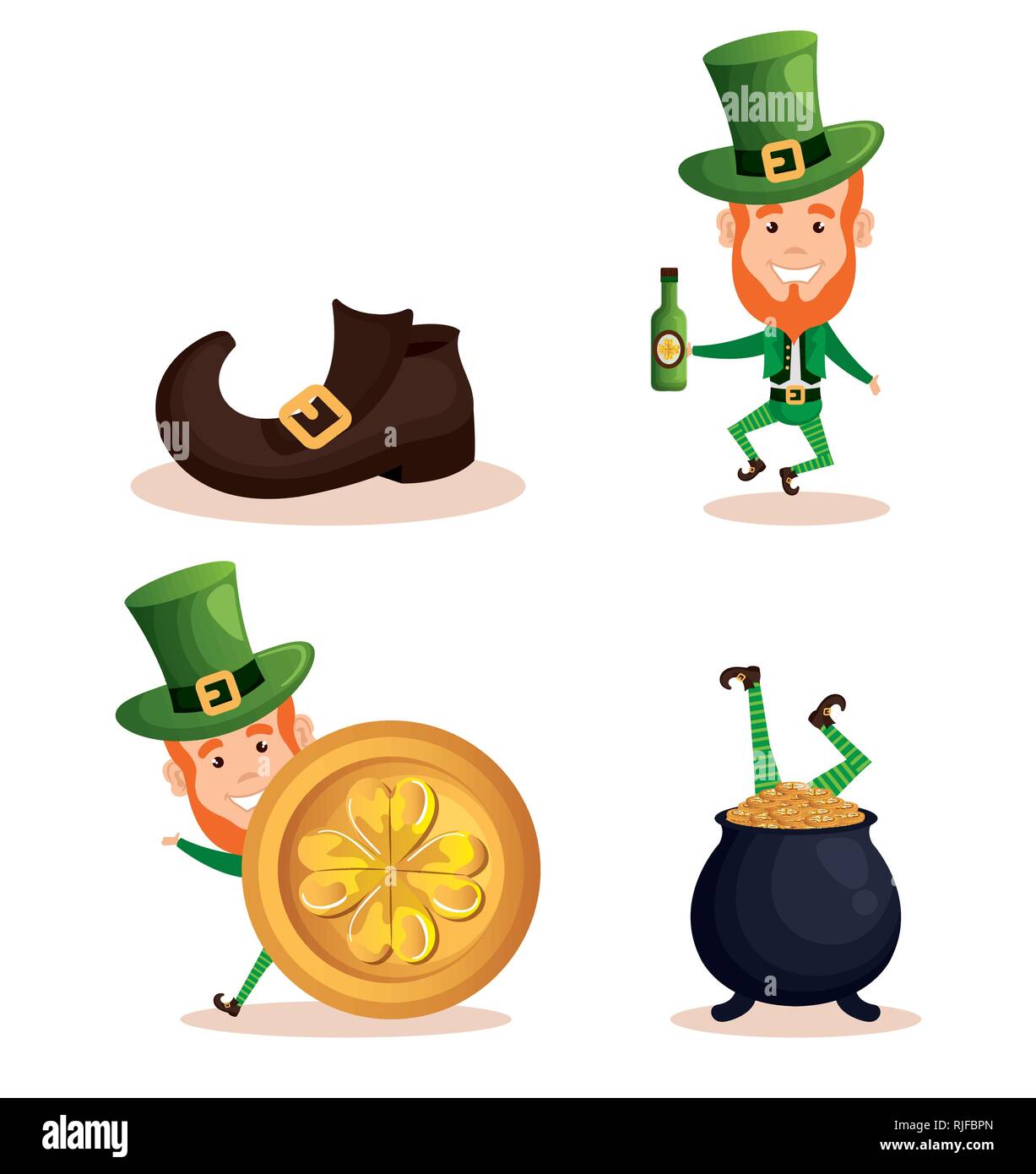 group of leprechauns saint patrick characters Stock Vector Image & Art ...
