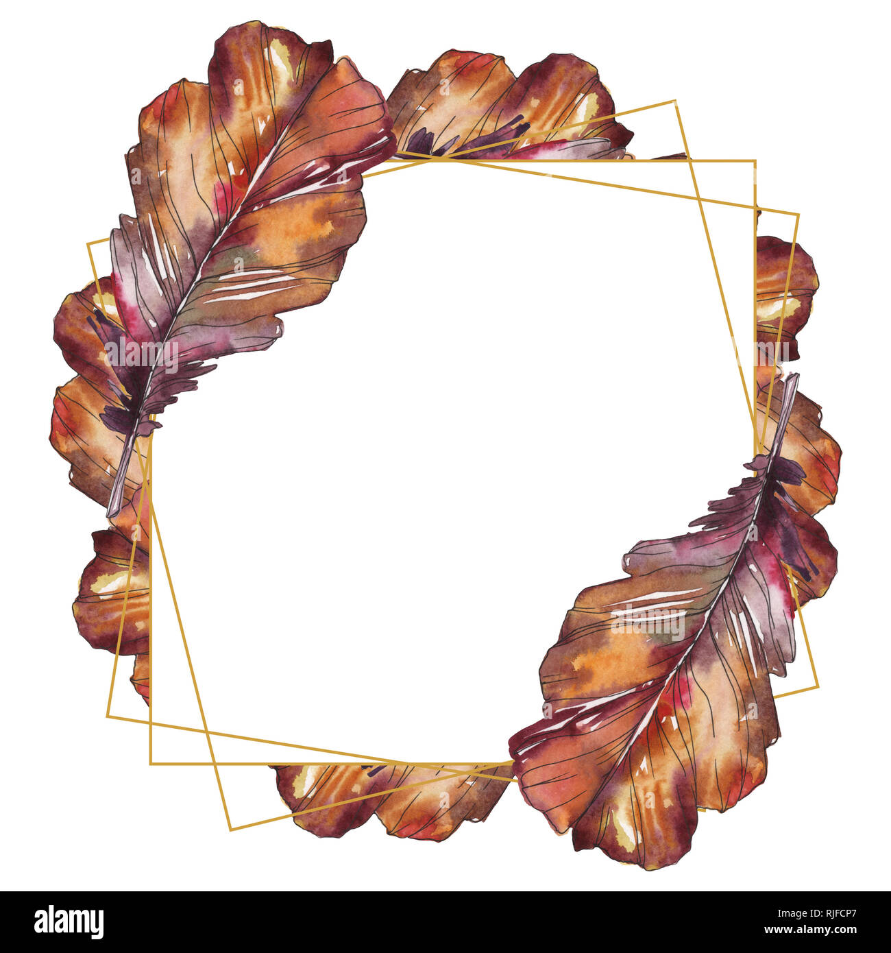 Square watercolour frame Cut Out Stock Images & Pictures - Alamy