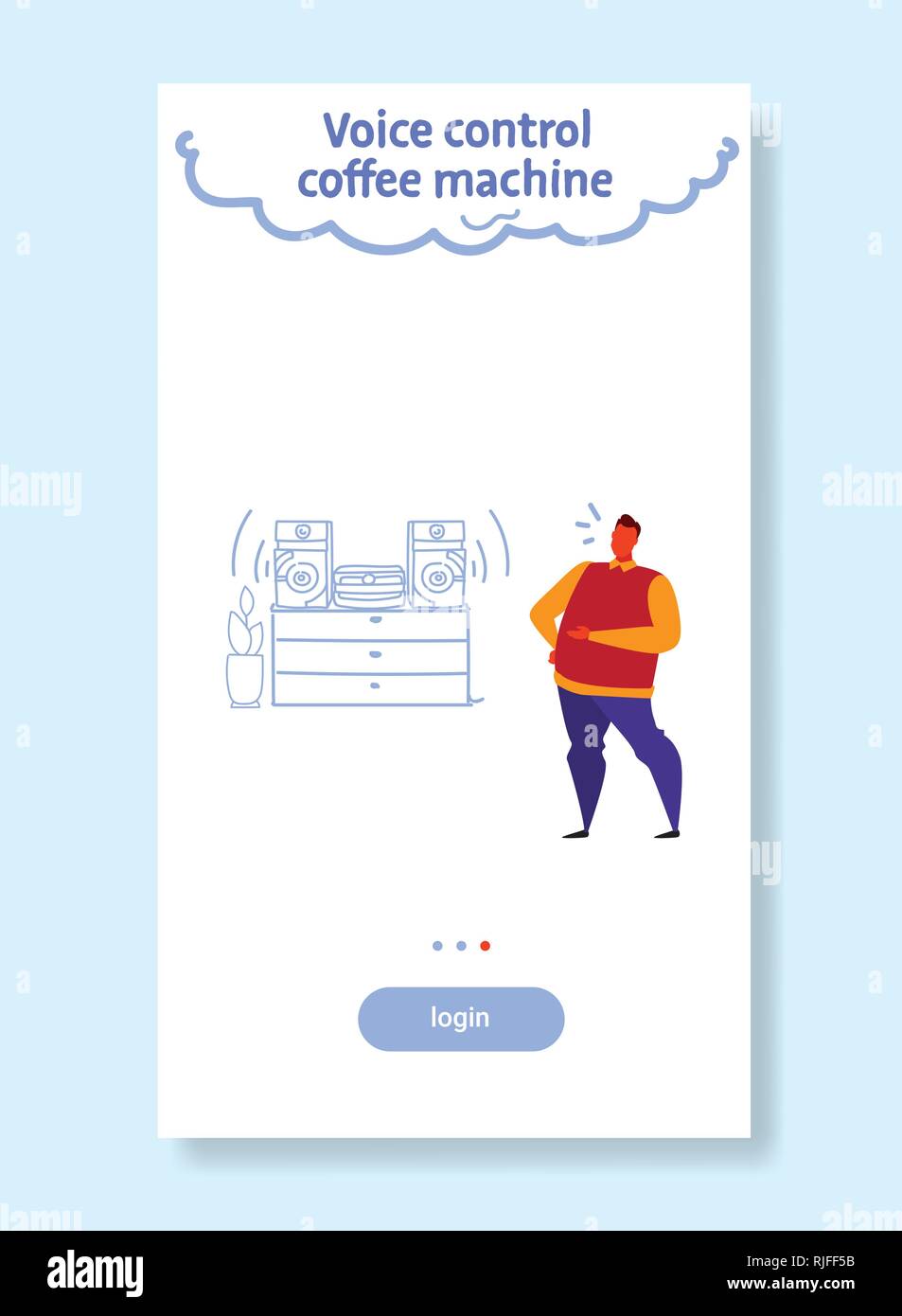 Sound system man male Stock Vector Images - Alamy