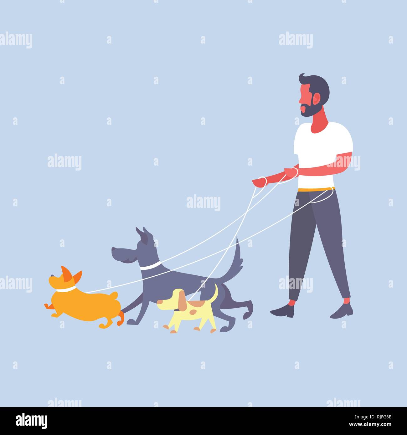 Breeds dogs together Stock Vector Images - Alamy