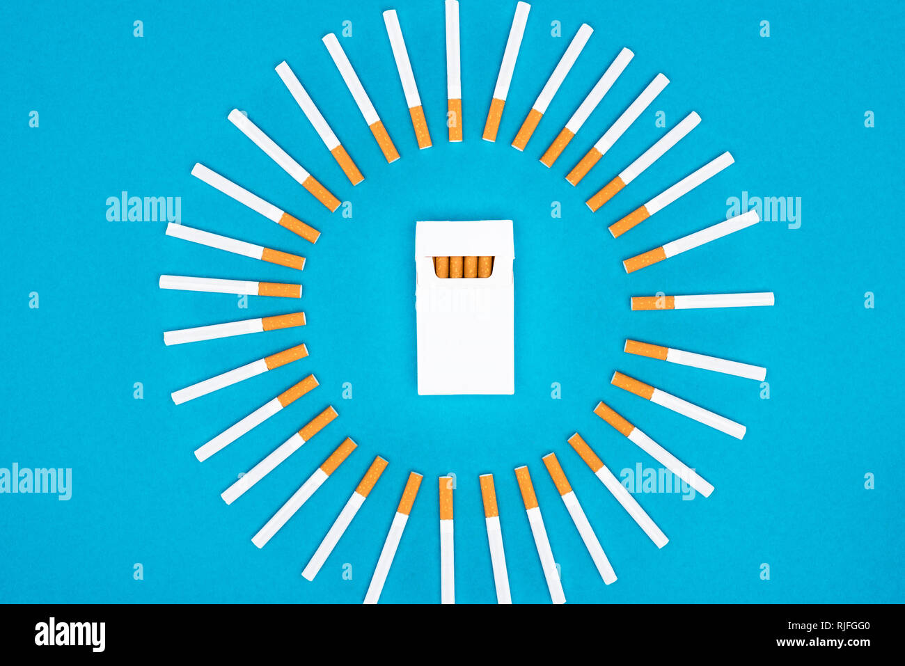 Blue pack cigarettes in hi-res stock photography and images - Alamy