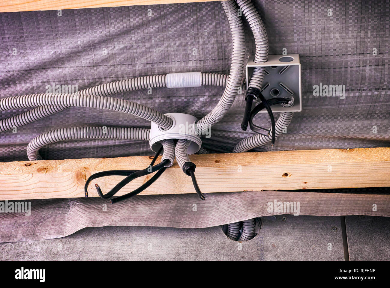 Wooden electrical box hi-res stock photography and images - Alamy