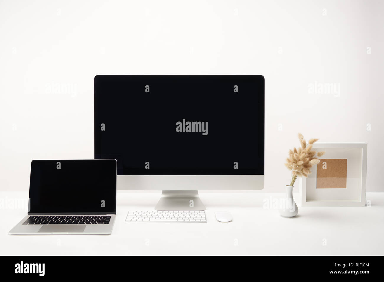 Blank devices computer desktop laptop hi-res stock photography and ...