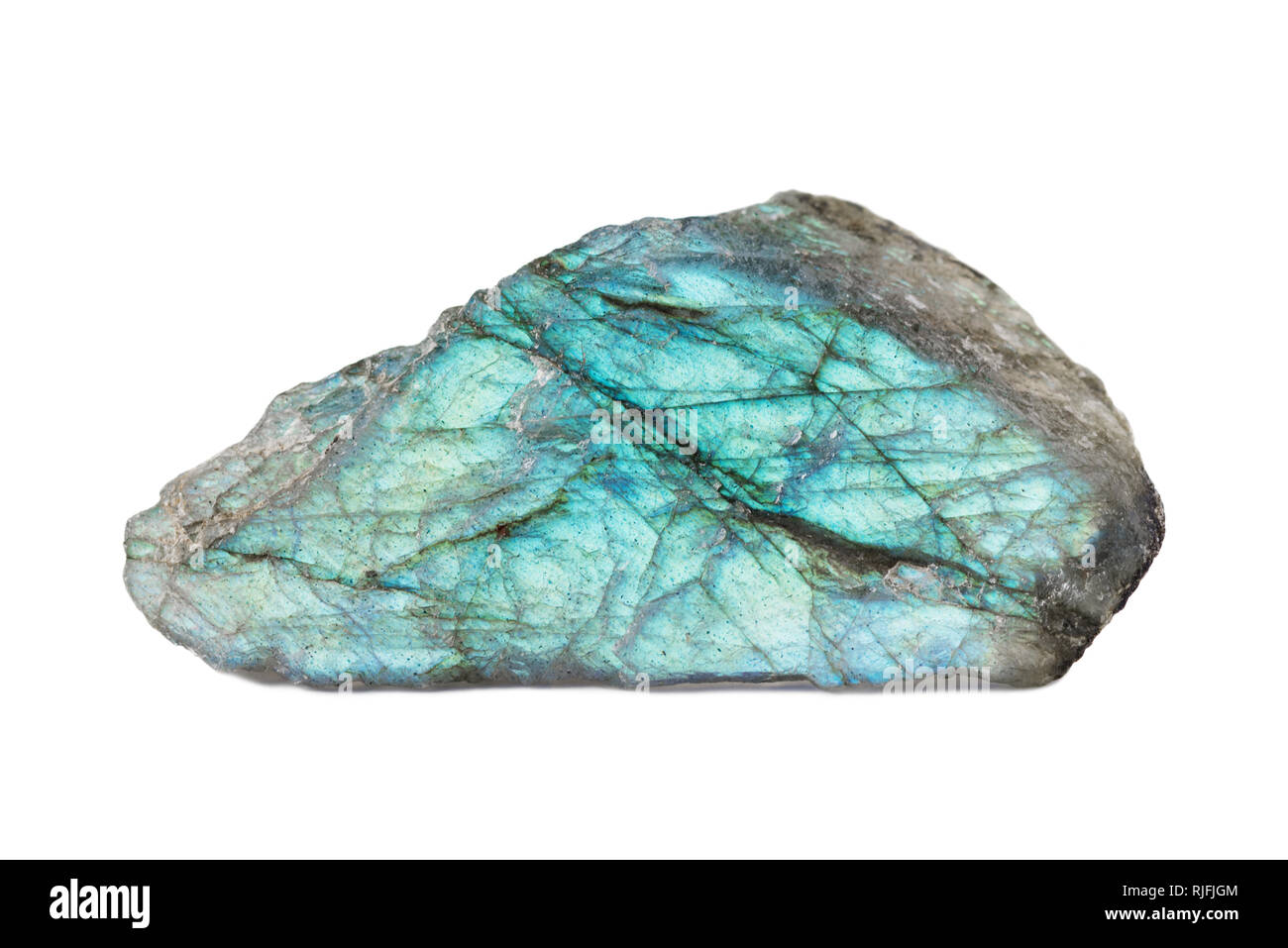 Natural iridescent mineral labradorite (labrador) from Madagascar ...