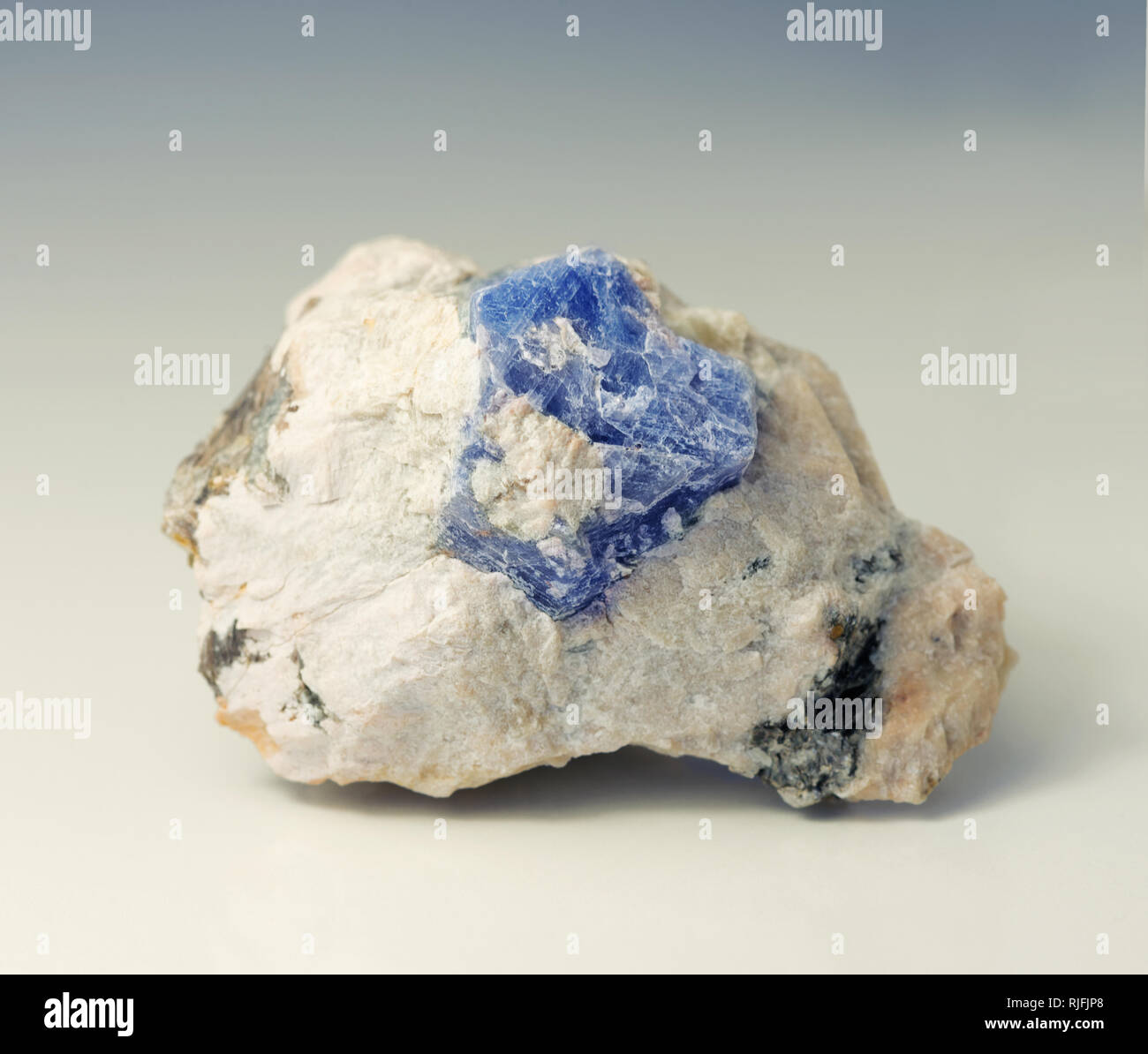 Collectible specimen of blue corundum Sapphire crystal in matrix from ...