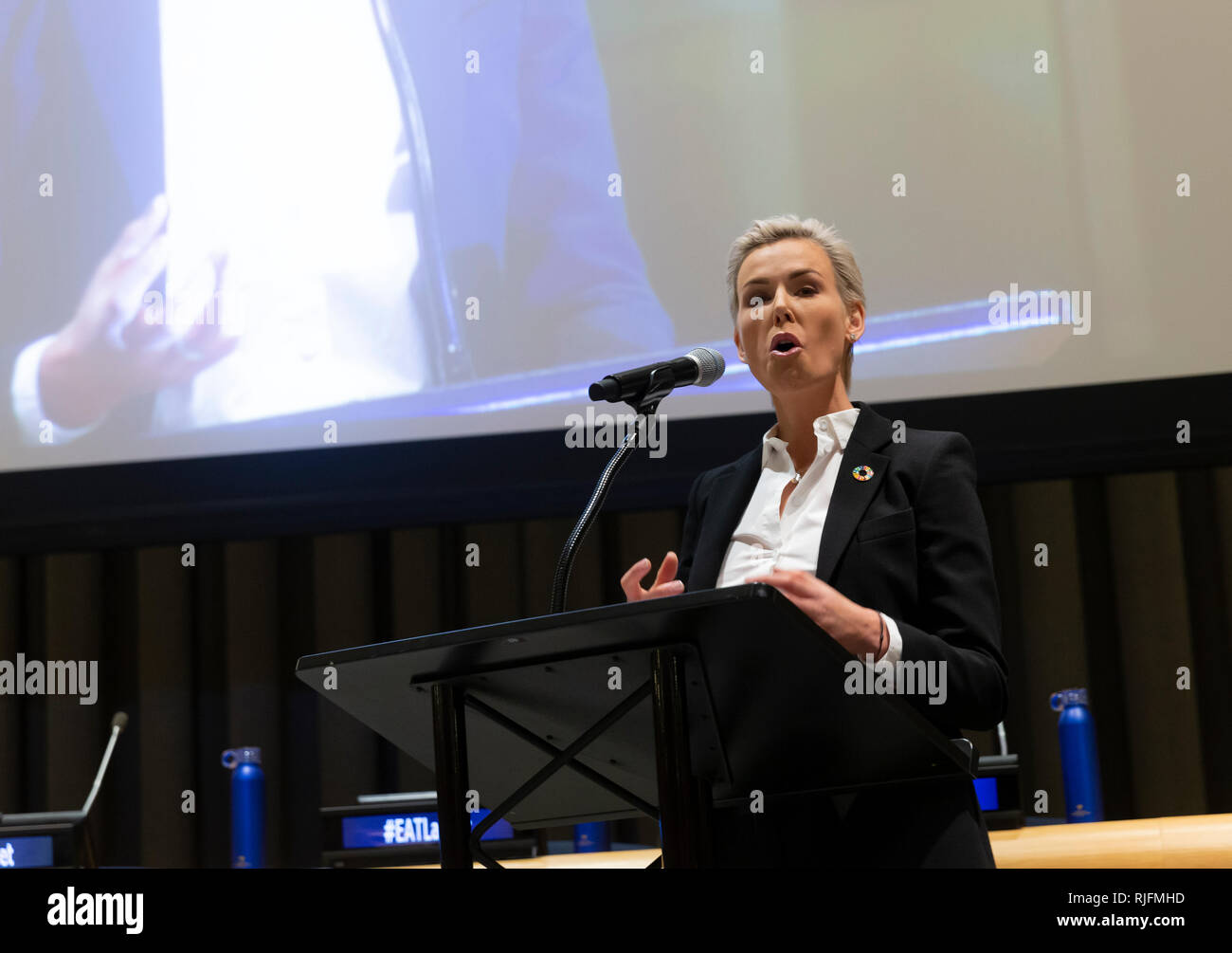 New York, NY - February 5, 2019: Gunhild Stordalen founder of EAT ...