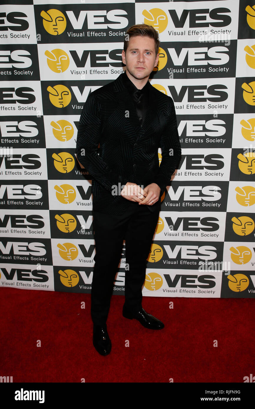 Actor Allen Leech poses at the 17th annual VES Awards at the Beverly ...