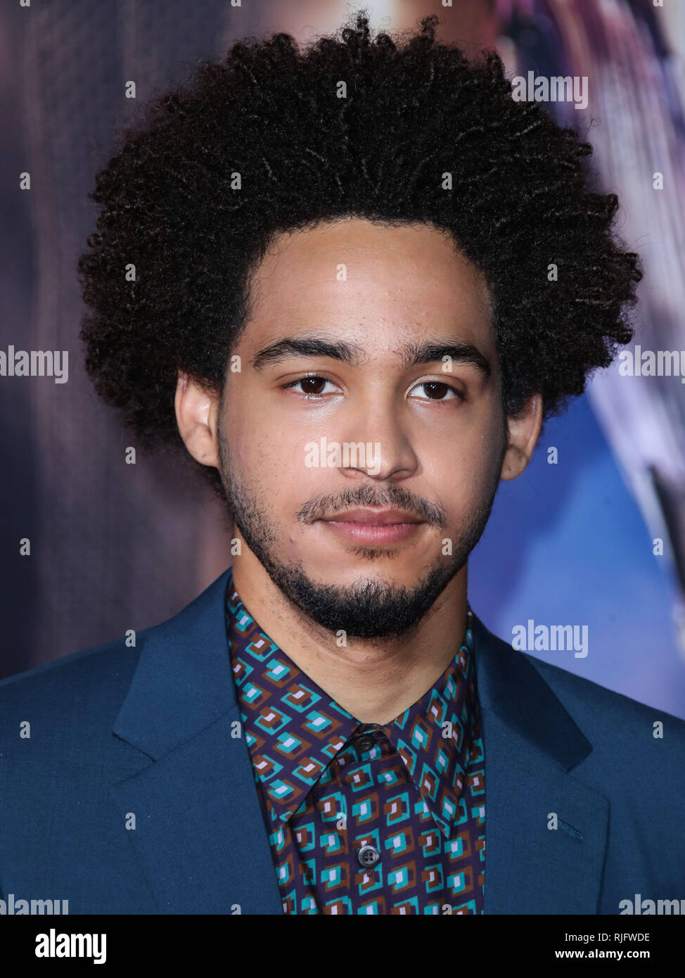 WESTWOOD, LOS ANGELES, CA, USA - FEBRUARY 05: Actor Jorge Lendeborg Jr ...