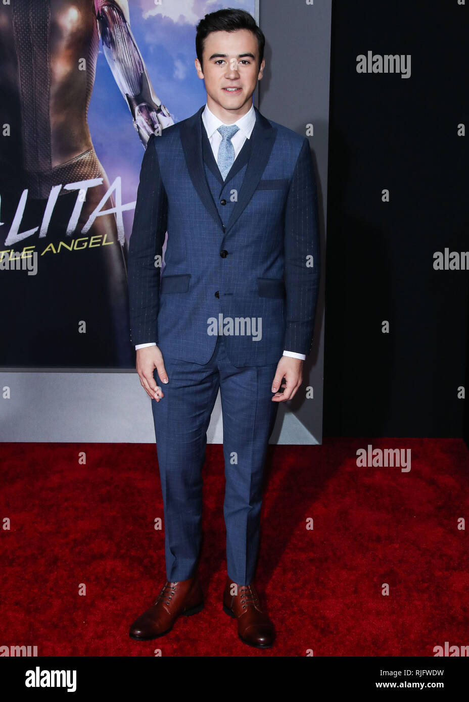 WESTWOOD, LOS ANGELES, CA, USA - FEBRUARY 05: Actor Keean Johnson ...