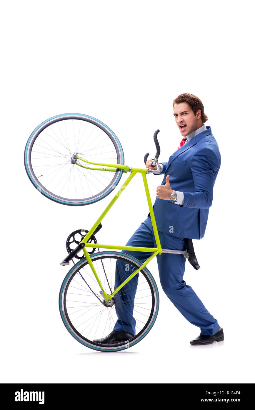 Executive on cycle Cut Out Stock Images & Pictures - Alamy