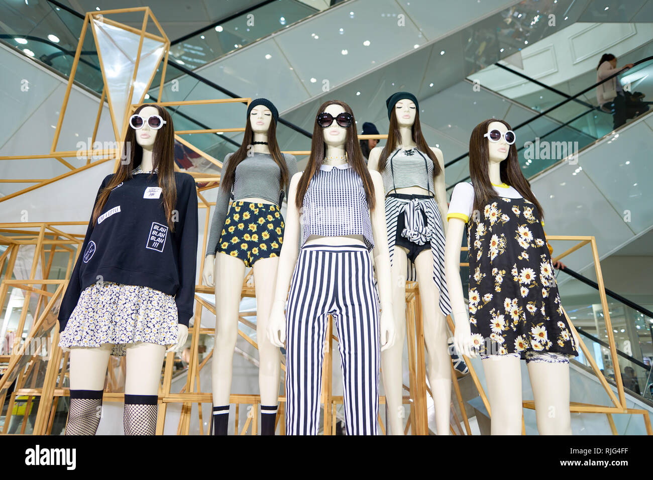 NEW YORK - MARCH 19, 2016: inside of Forever 21 in New-York. Forever 21 ...