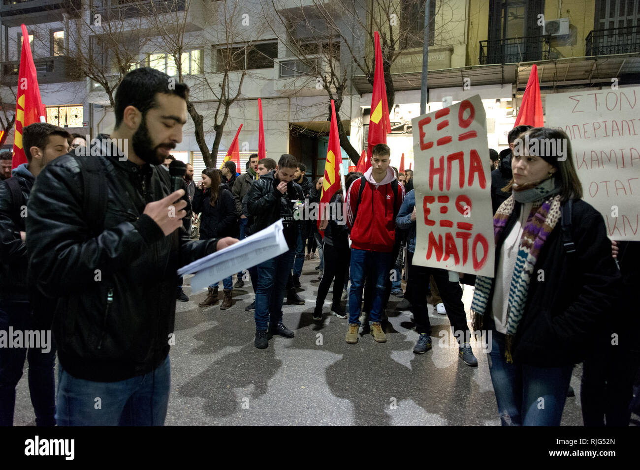 Thessaloniki, Greece. 05th Feb, 2019. Protest and march from members of ...