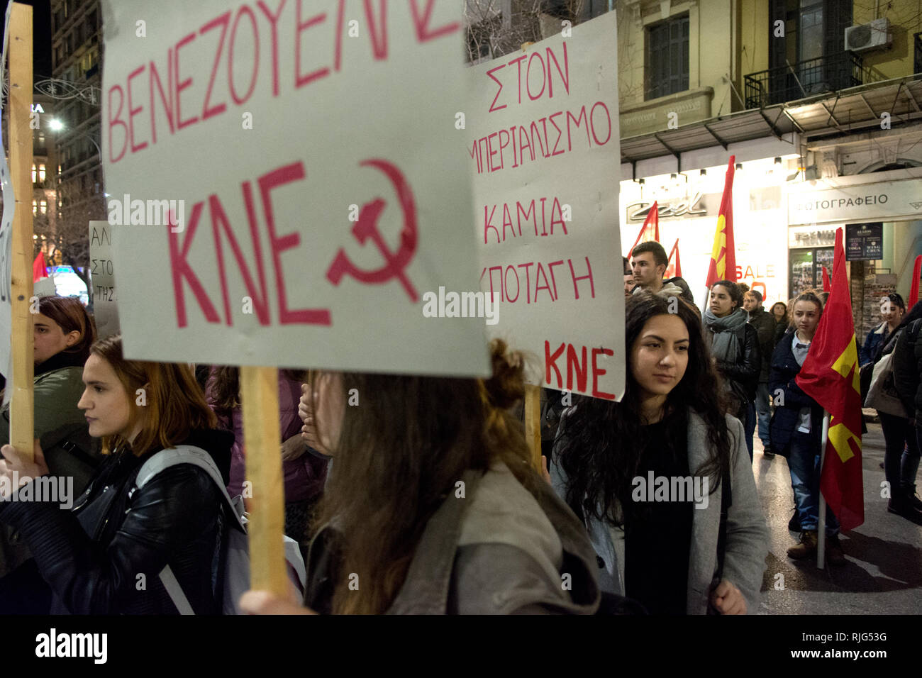 Thessaloniki, Greece. 05th Feb, 2019. Protest and march from members of ...