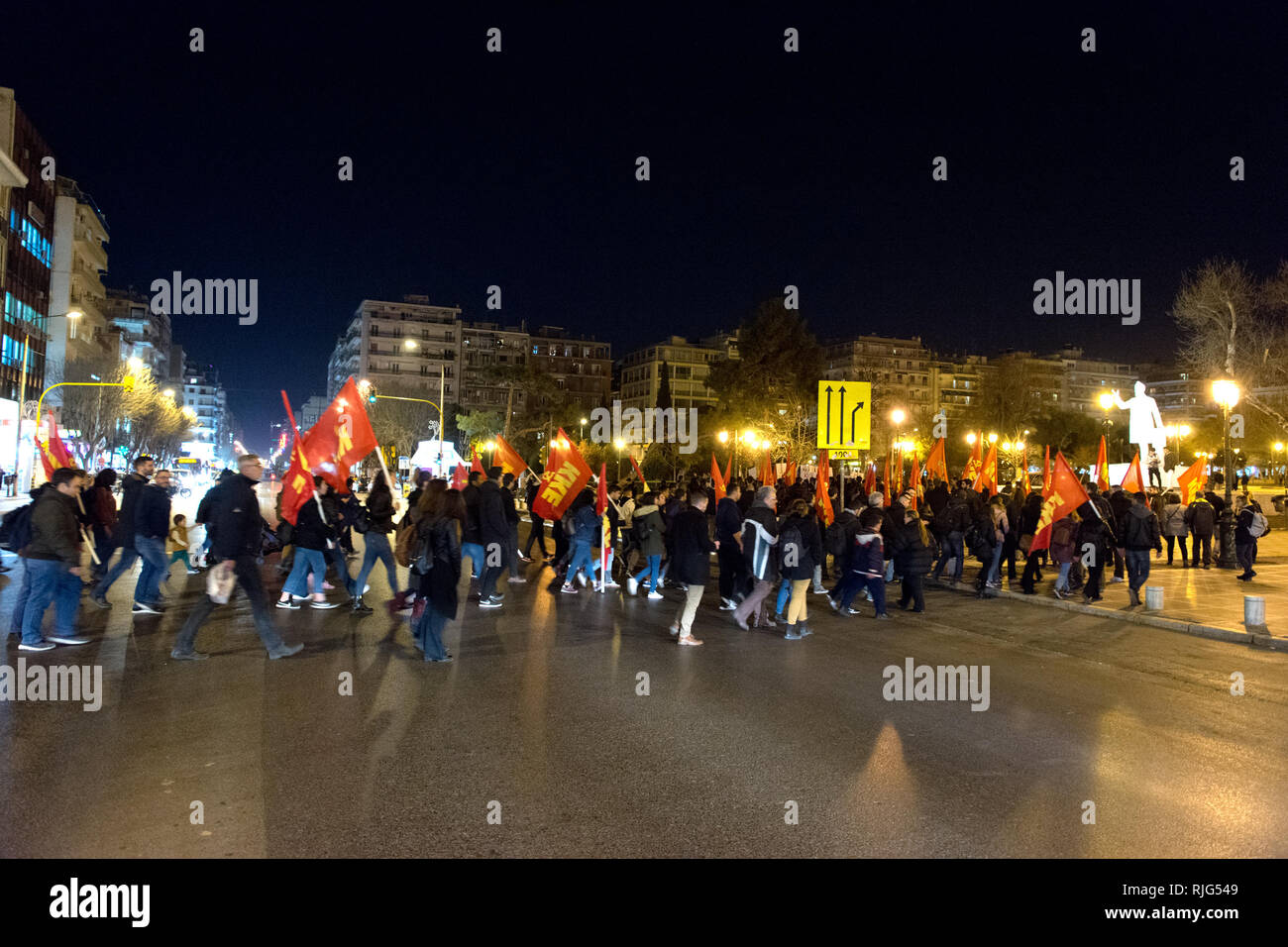 Thessaloniki, Greece. 05th Feb, 2019. Protest and march from members of ...