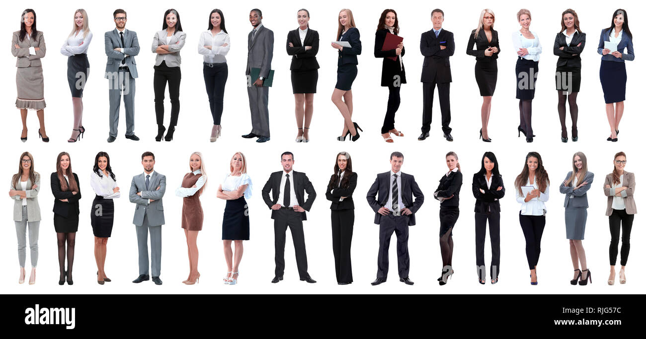 successful business people isolated on white background Stock Photo - Alamy