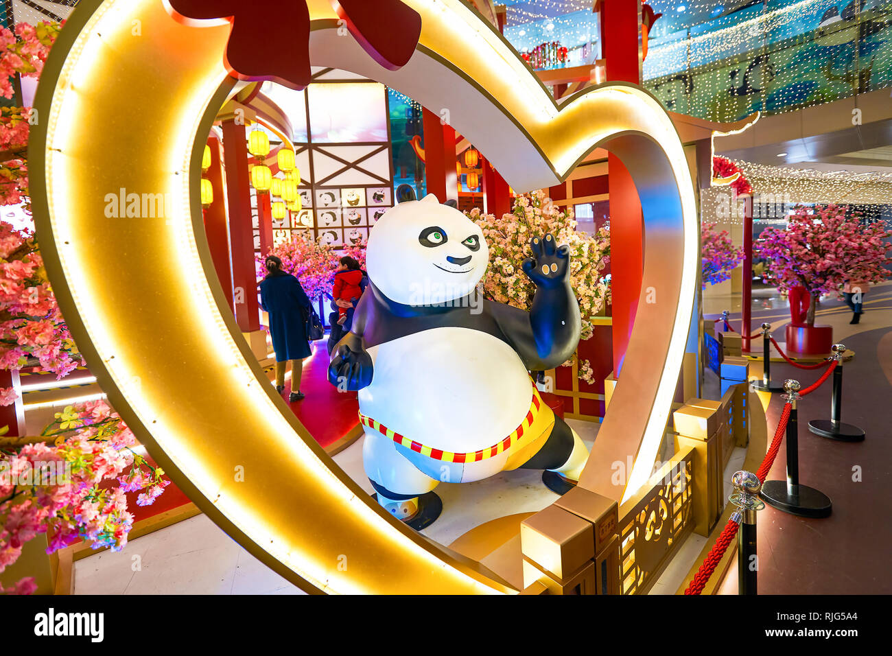 SHENZHEN, CHINA - FEBRUARY 05, 2016: interior of MixC Shopping Mall ...