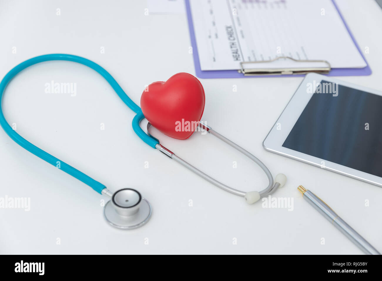 Healthcare and medical concept, Closeup stethoscope ,injection needle ...