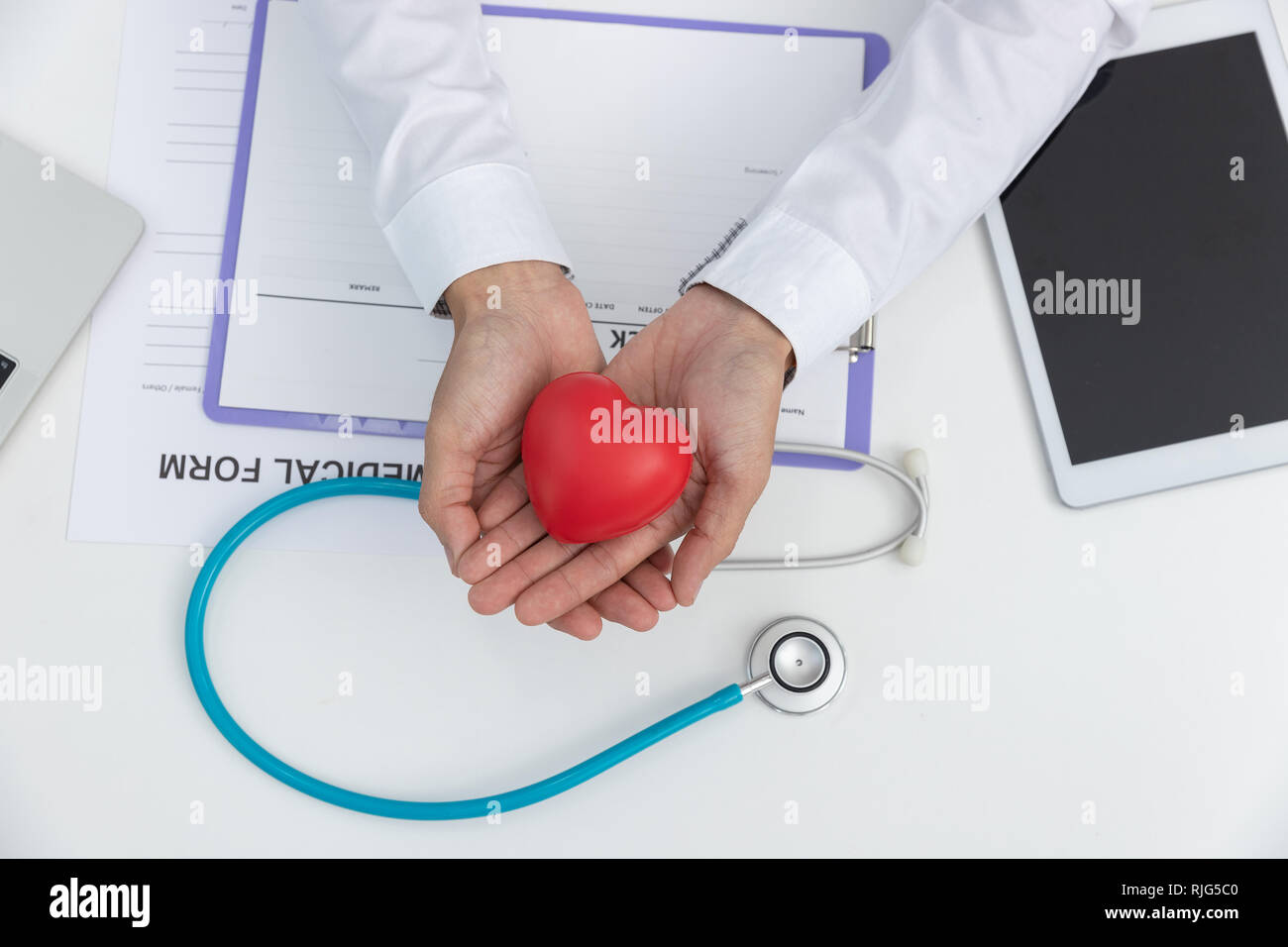 Healthcare and medical concept, Closeup stethoscope ,injection needle ...