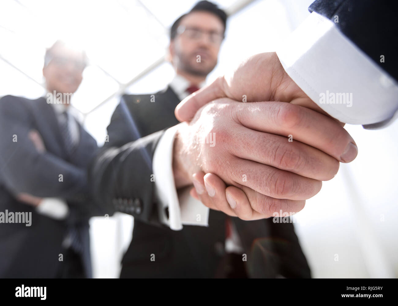 business background.business handshake Stock Photo - Alamy