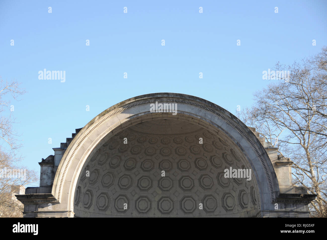 The upper portion of the neo-classical Naumberg Bandshell with winter ...