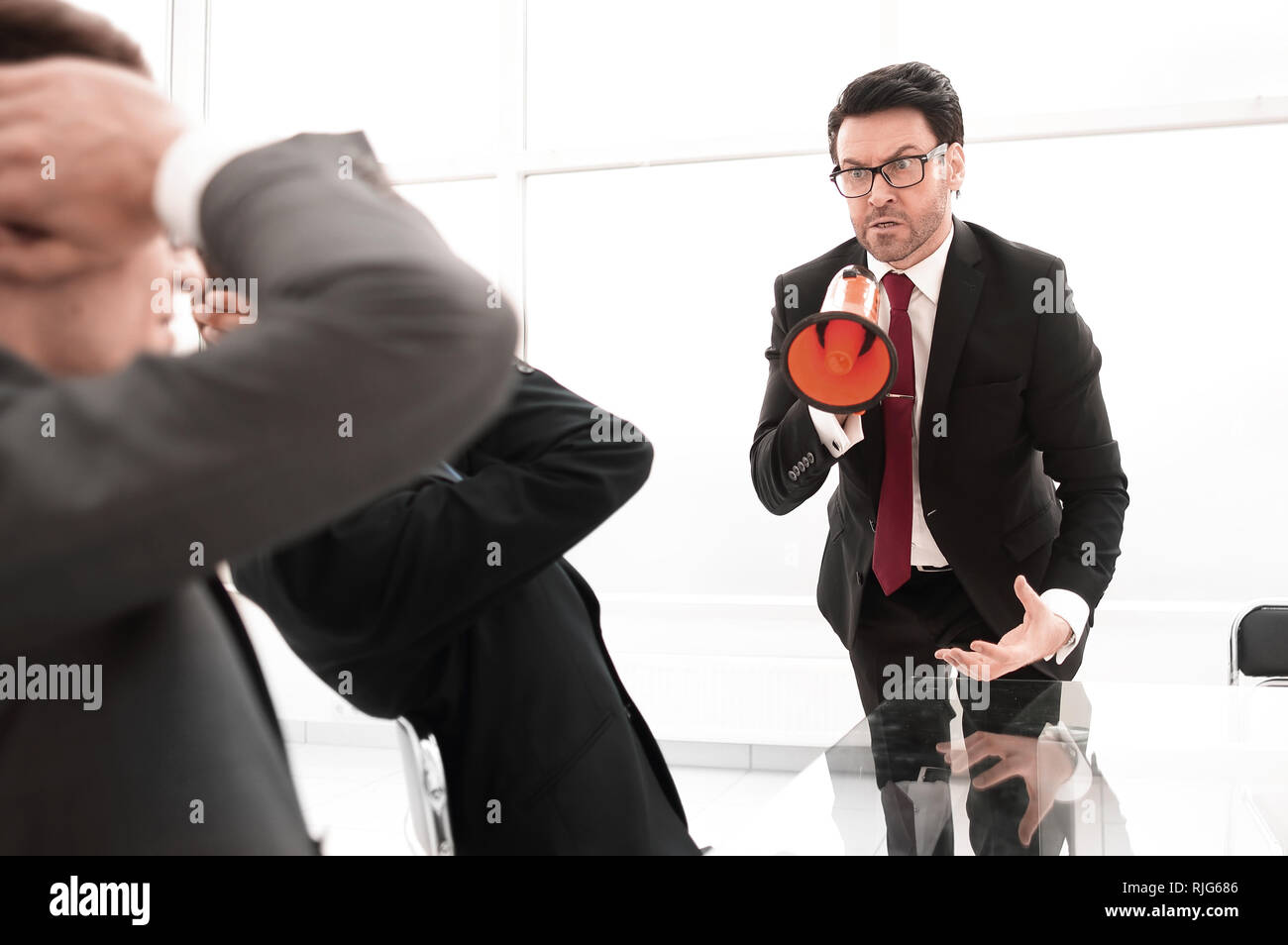 Subordinates boss office not woman hi-res stock photography and images ...