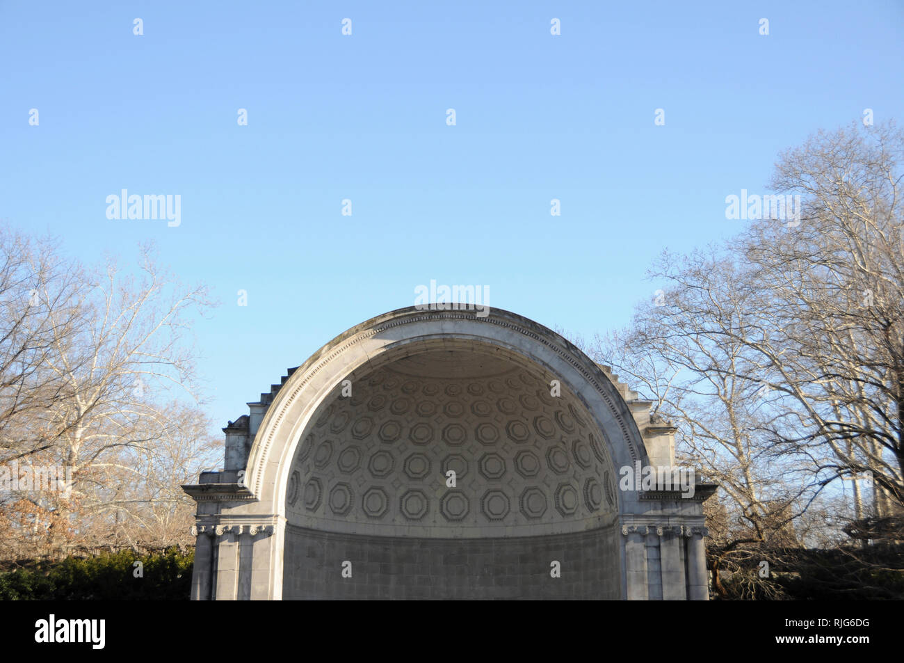 The upper portion of the neo-classical Naumberg Bandshell with winter ...