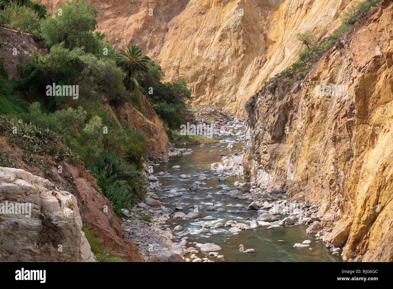 rocky walls of Colca river canyon in Peru Stock Photo - Alamy