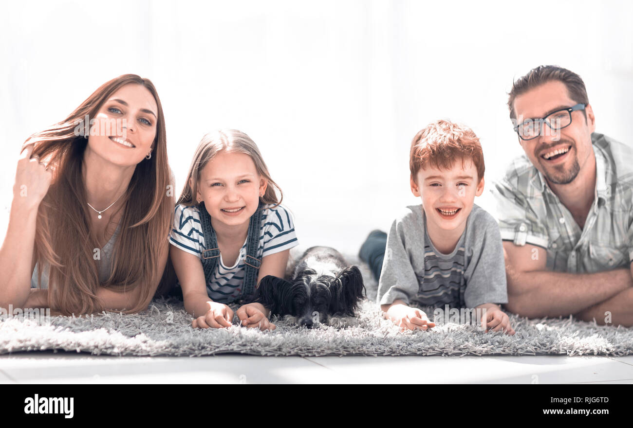 portrait of a happy modern family Stock Photo - Alamy