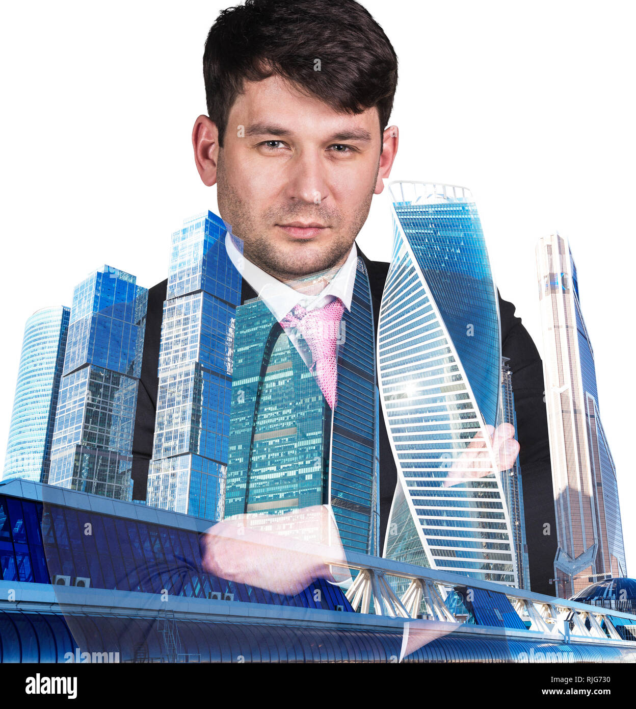 Double exposure business man hi-res stock photography and images - Alamy