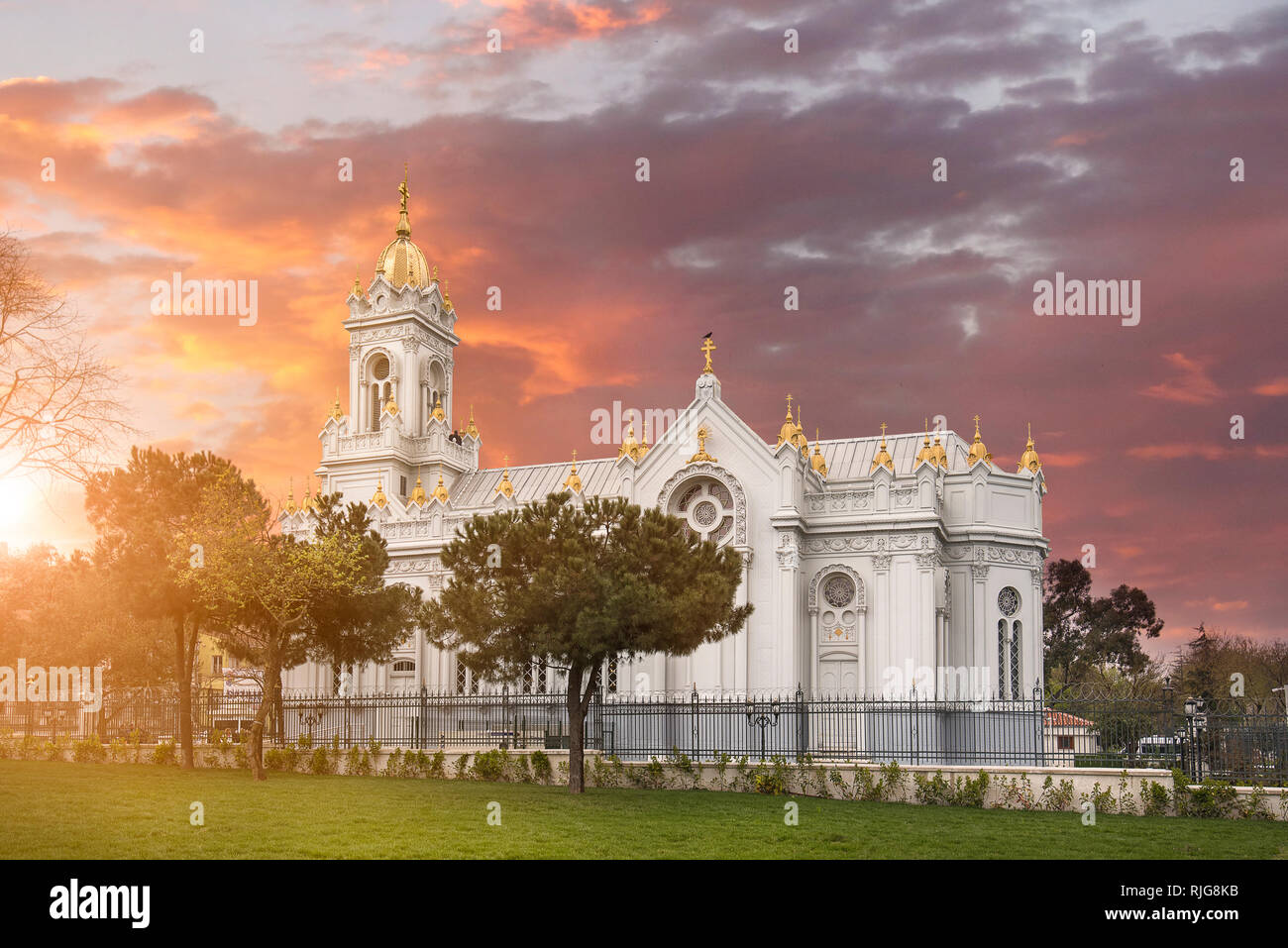 The Bulgarian Orthodox St. Stephen Church or known as Iron Church and ...