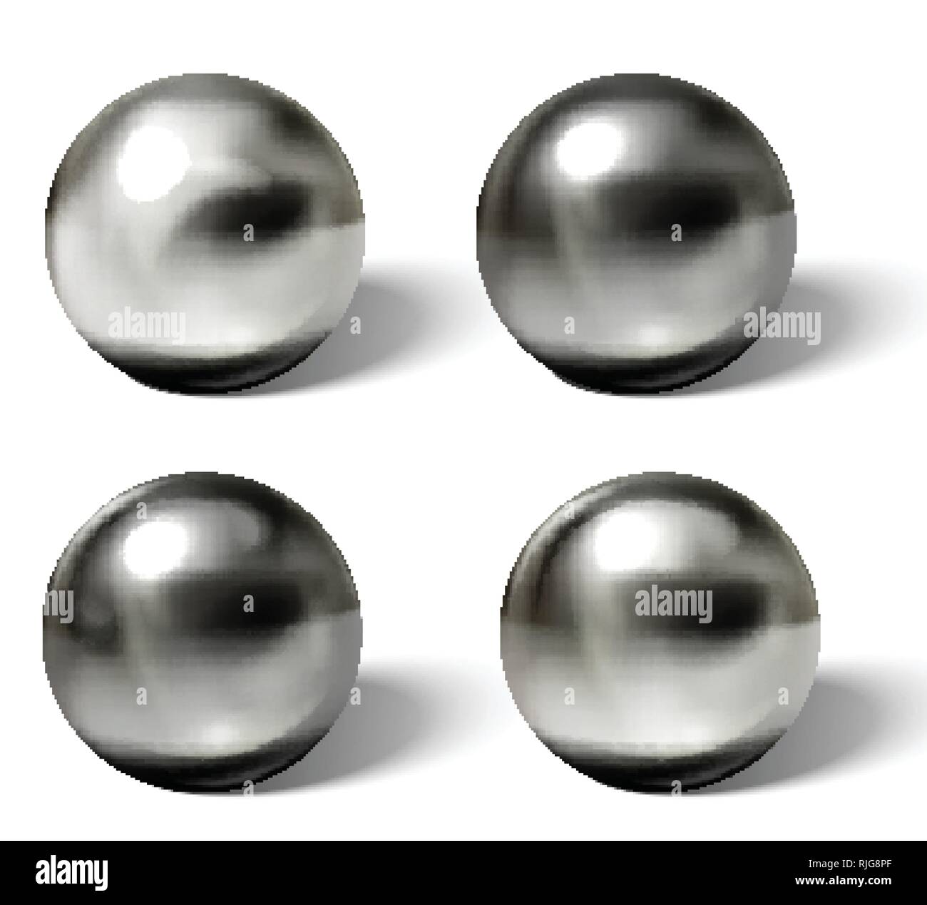 Stainless steel ball balls Stock Vector Images - Alamy