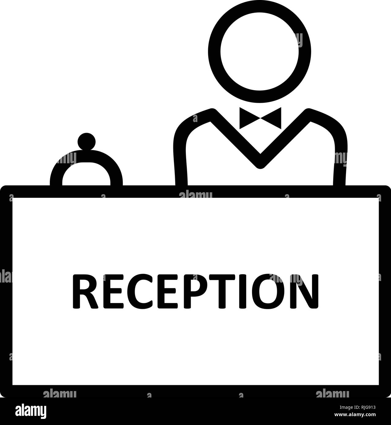 Reception Vector Icon Sign Icon Vector Illustration For Personal And ...