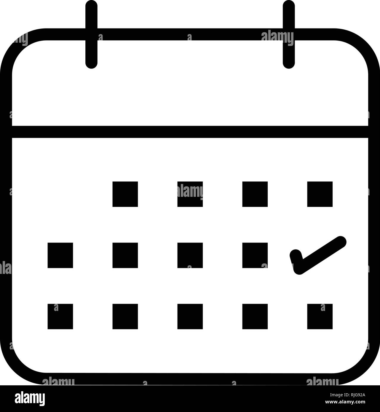 Illustration calendar icon personal commercial Stock Vector Images - Alamy