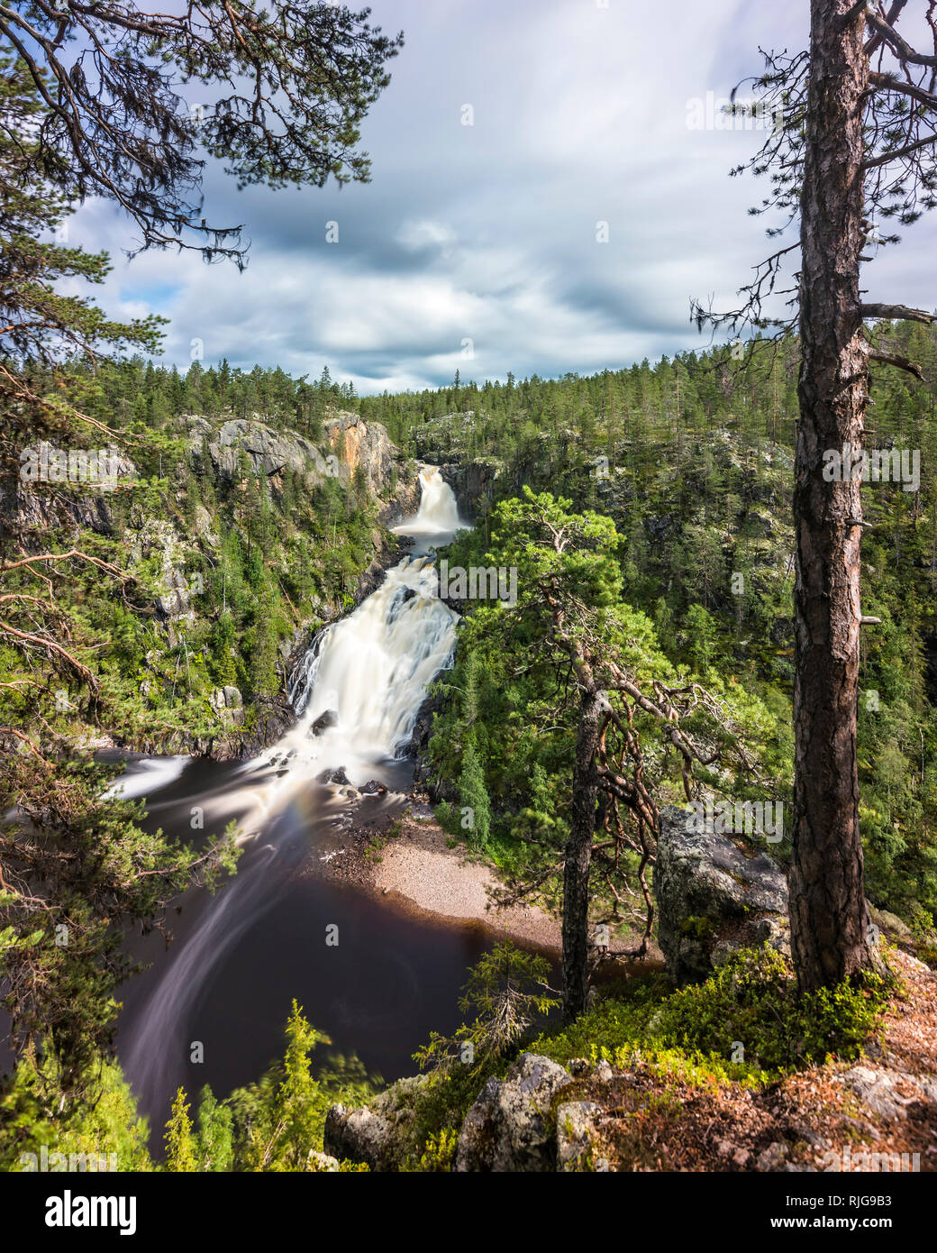 View of waterfall Stock Photo - Alamy