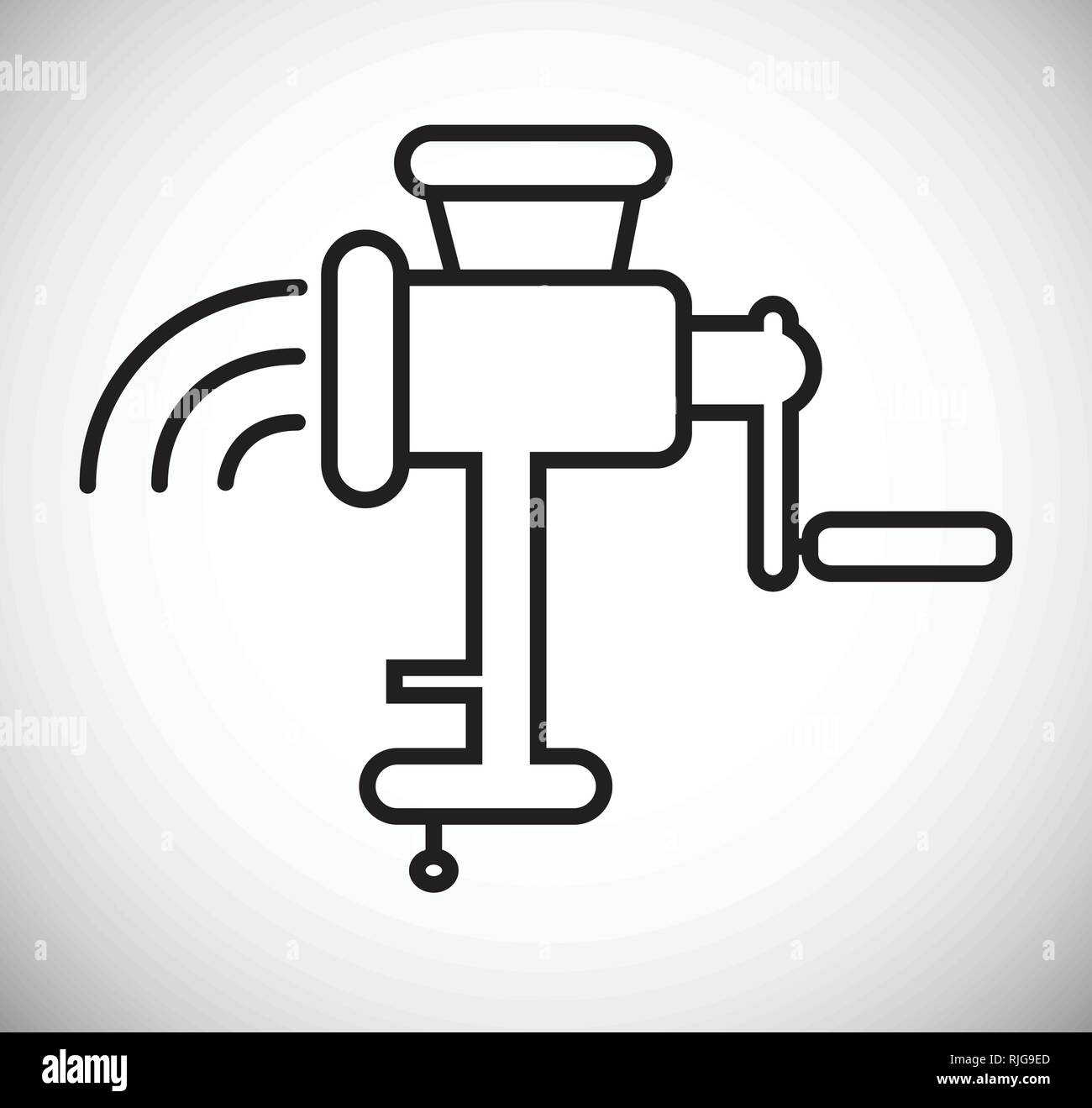 Meat grinder line icon on white background for graphic and web design ...