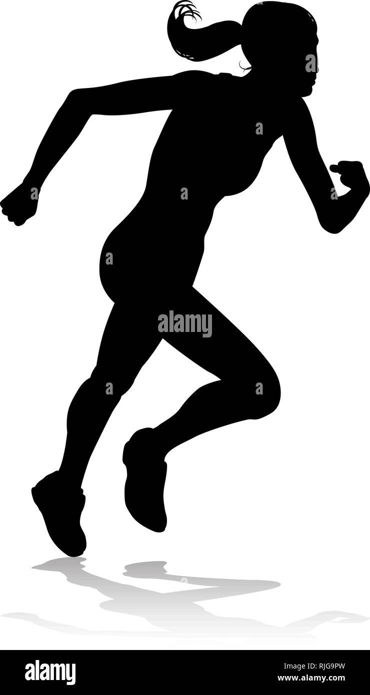 Runner Racing Track and Field Silhouette Stock Vector Image & Art - Alamy