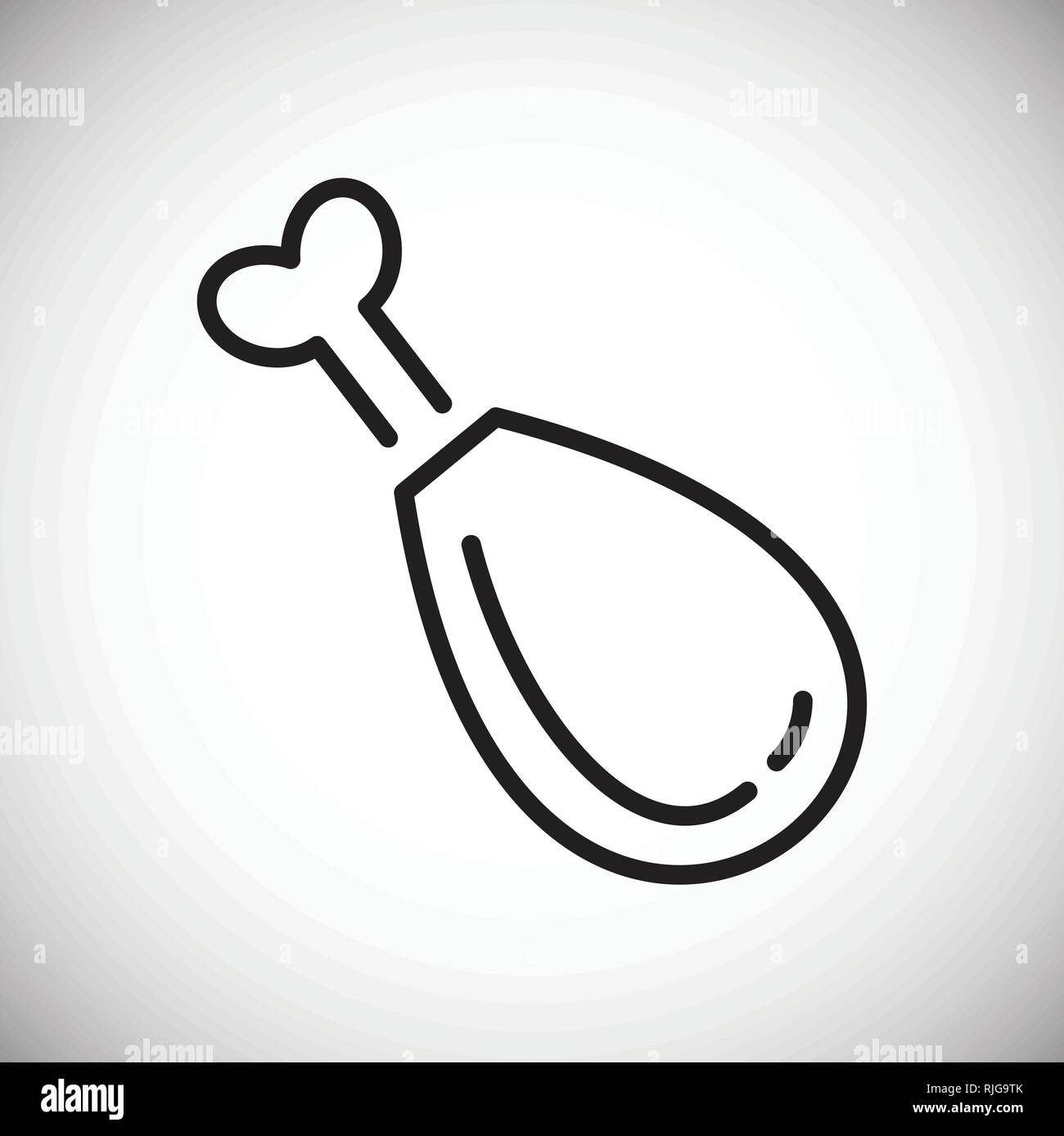 Chicken line icon on white background for graphic and web design ...