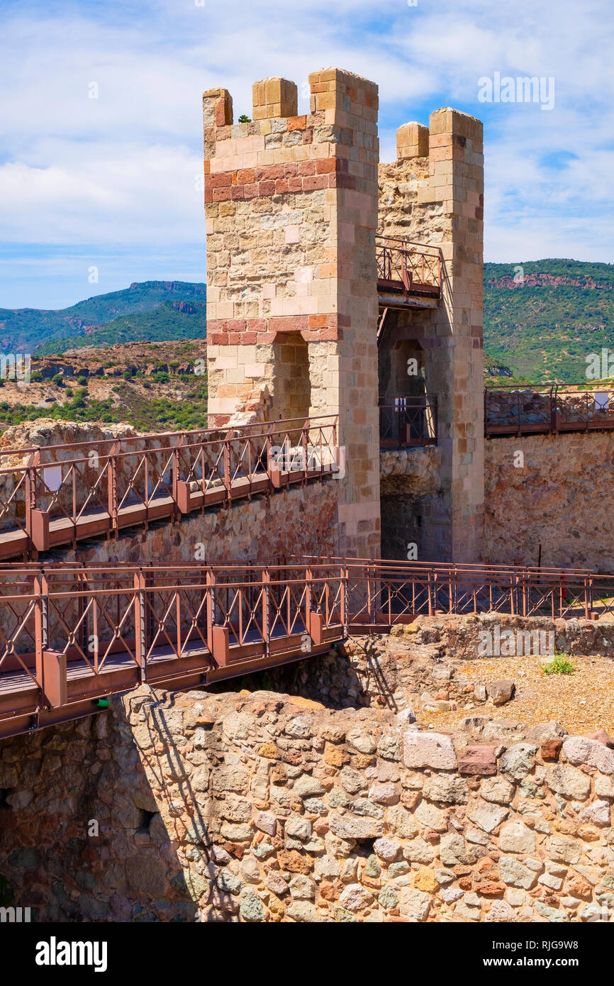 Bosa, Sardinia / Italy - 2018/08/13: Main tower - Torre Maestra - of ...
