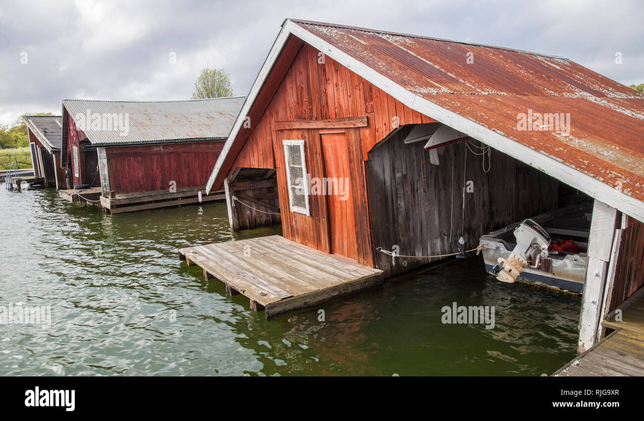 Wooden houses at water Stock Photo - Alamy
