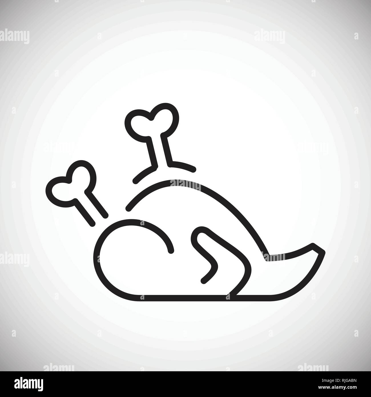 Chicken line icon on white background for graphic and web design ...