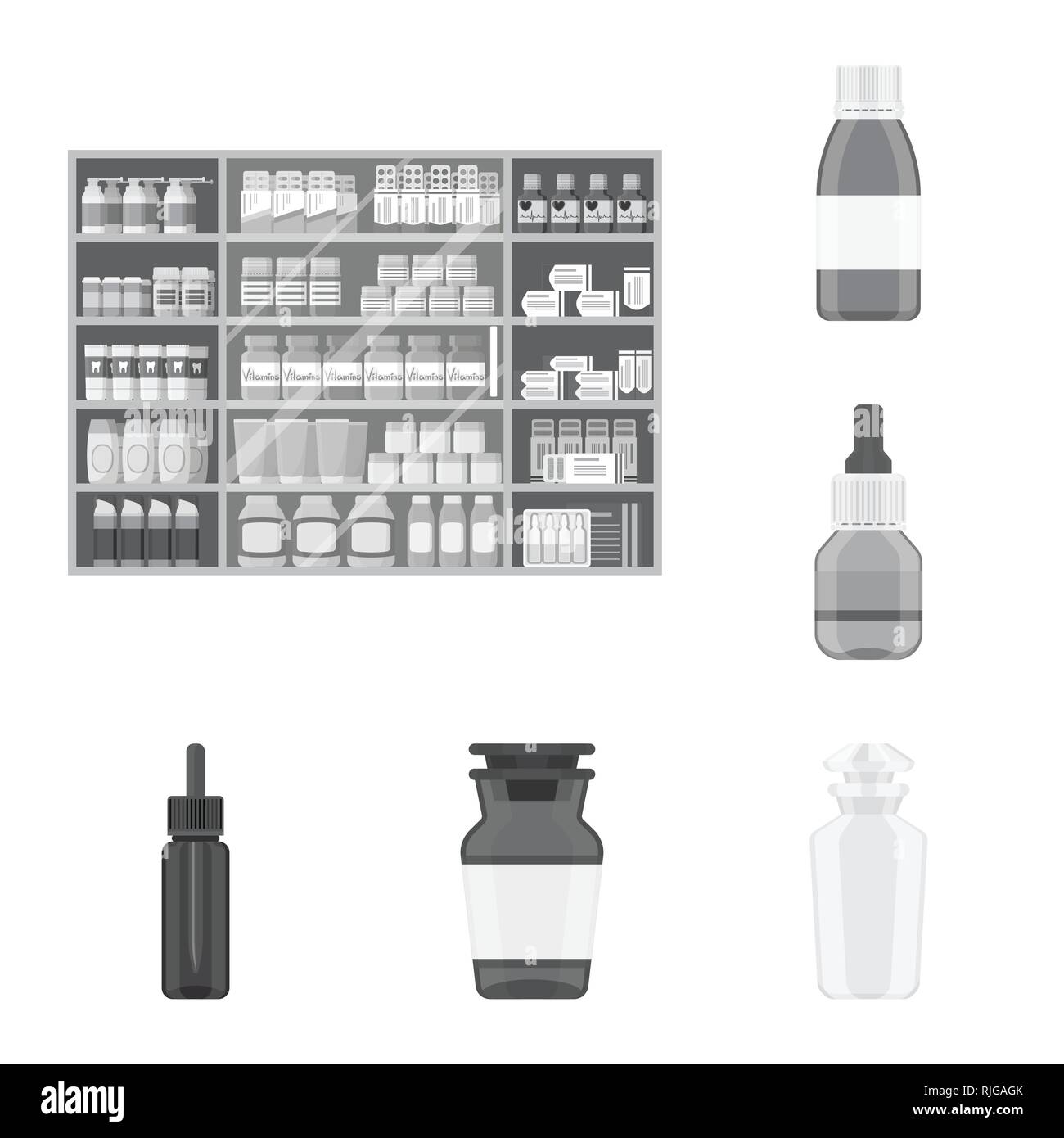 Bottle shelf stock label Stock Vector Images - Alamy