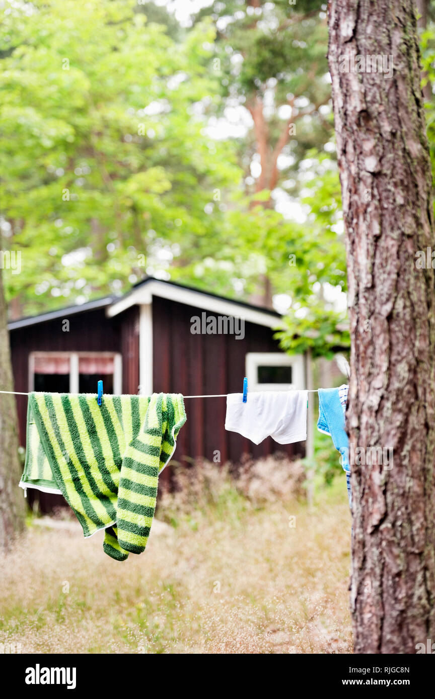 Laundry hanging line hi-res stock photography and images - Alamy