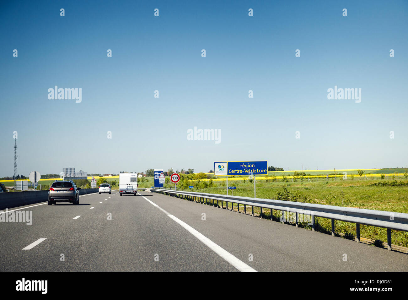Sign autoroute france travel hi-res stock photography and images - Alamy