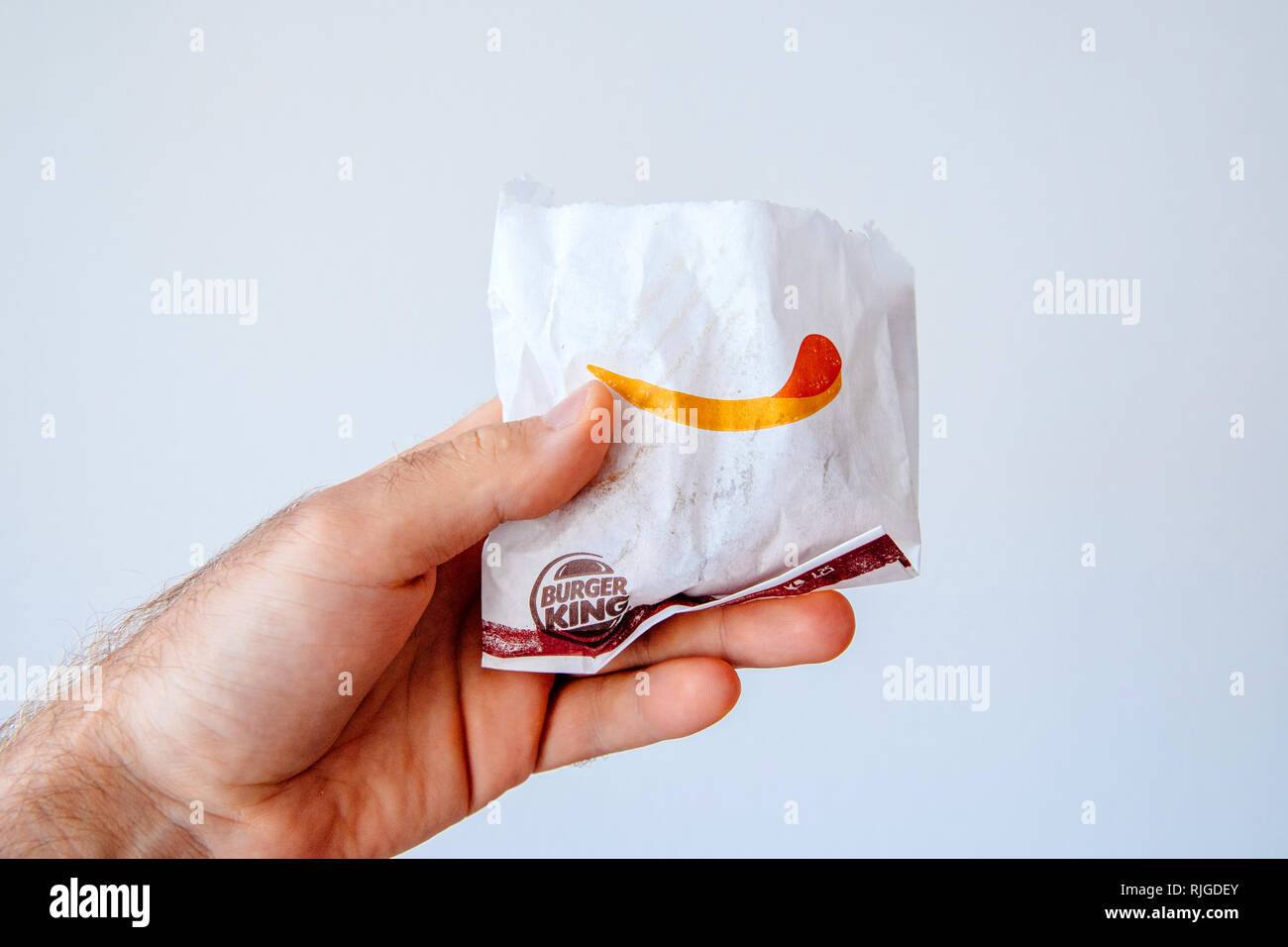 Burger king bag hi-res stock photography and images - Alamy