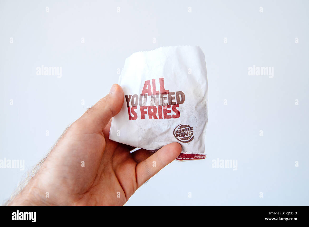 Burger king bag hi-res stock photography and images - Alamy